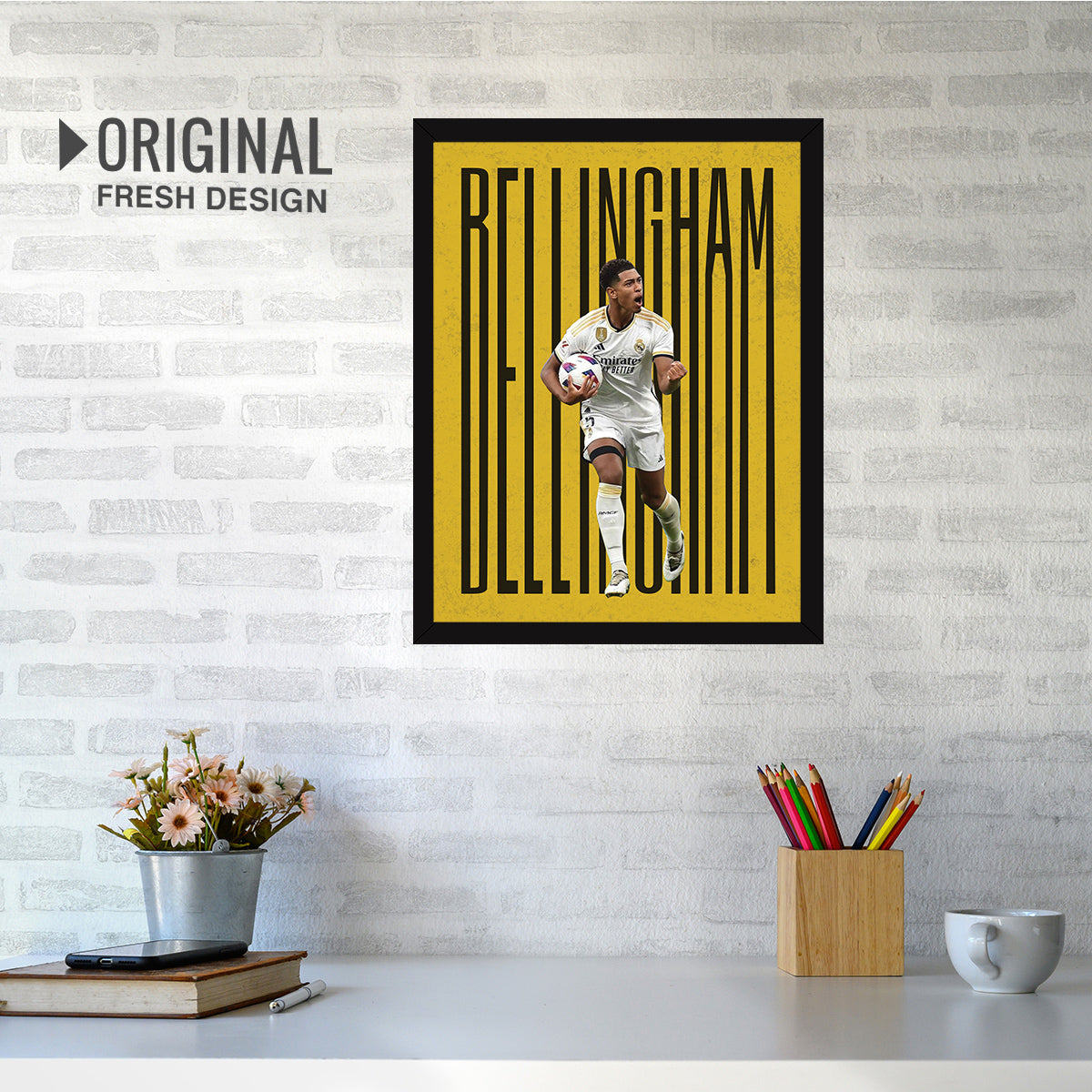 Chaka Chaundh - Jude Bellingham Quotes Frame Poster for Wall Decor